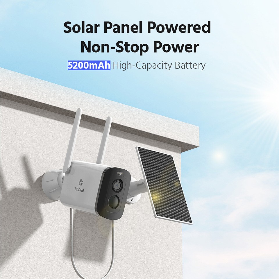 ANNKE 4MP Full Color Wifi Two-Way Talk CCTV Wireless IP Camera PIR ...