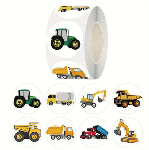 Digger Excavation Construction Truck Vehicle Stickers 2.5cm 50/100pc ...