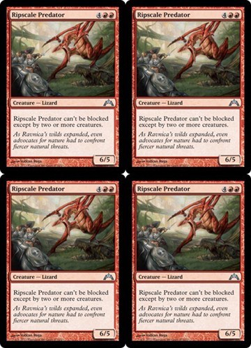 4x RIPSCALE PREDATOR Gatecrash MTG Red Creature—Lizard Unc | eBay