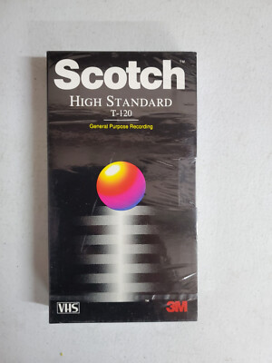 Scotch 3M Blank VHS Tape T120 High Standard. 6 Hours On EP. New sealed ...