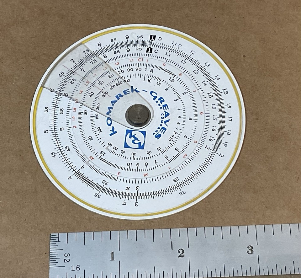 Vintage Concise Circular Slide Rule No.28N Komarek Greaves Company | eBay