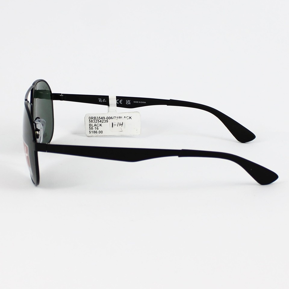 Ray-Ban Unisex Sunglasses RB3549 Aviator Wire Frame, Matte Black ...