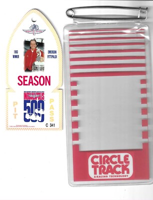 1994 Original INDY 500 Season Pit Pass & Circle & Track Magazine Ticket ...