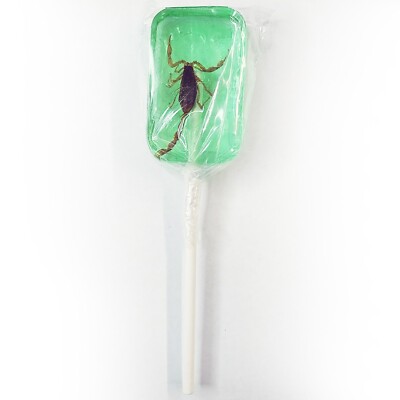 SCORPION sucker lollipop APPLE flavor! edible arachnid bred for human ...