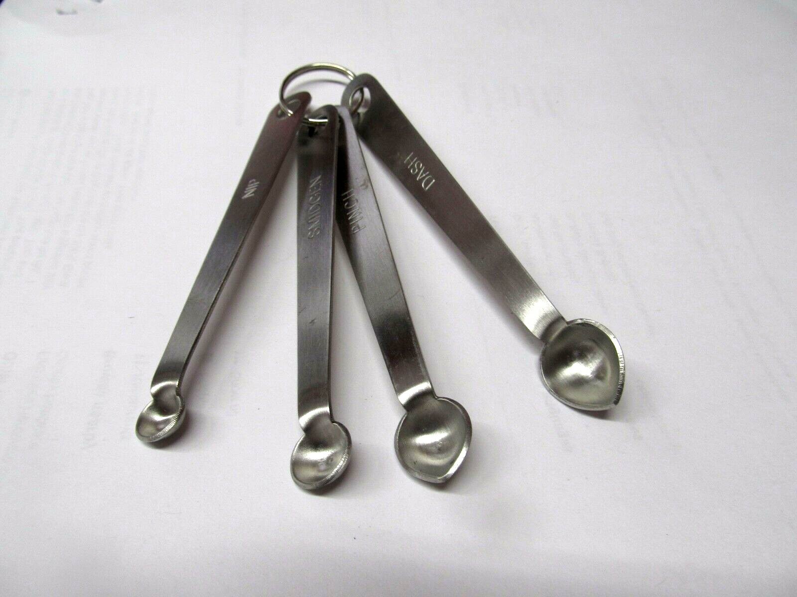 Nip,Pinch,Smidgen, Dash Measuring Spoon Set Stainless Steel Herb Spice ...