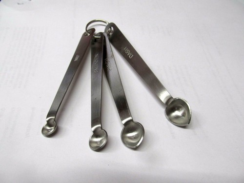 Nip,Pinch,Smidgen, Dash Measuring Spoon Set Stainless Steel Herb Spice ...