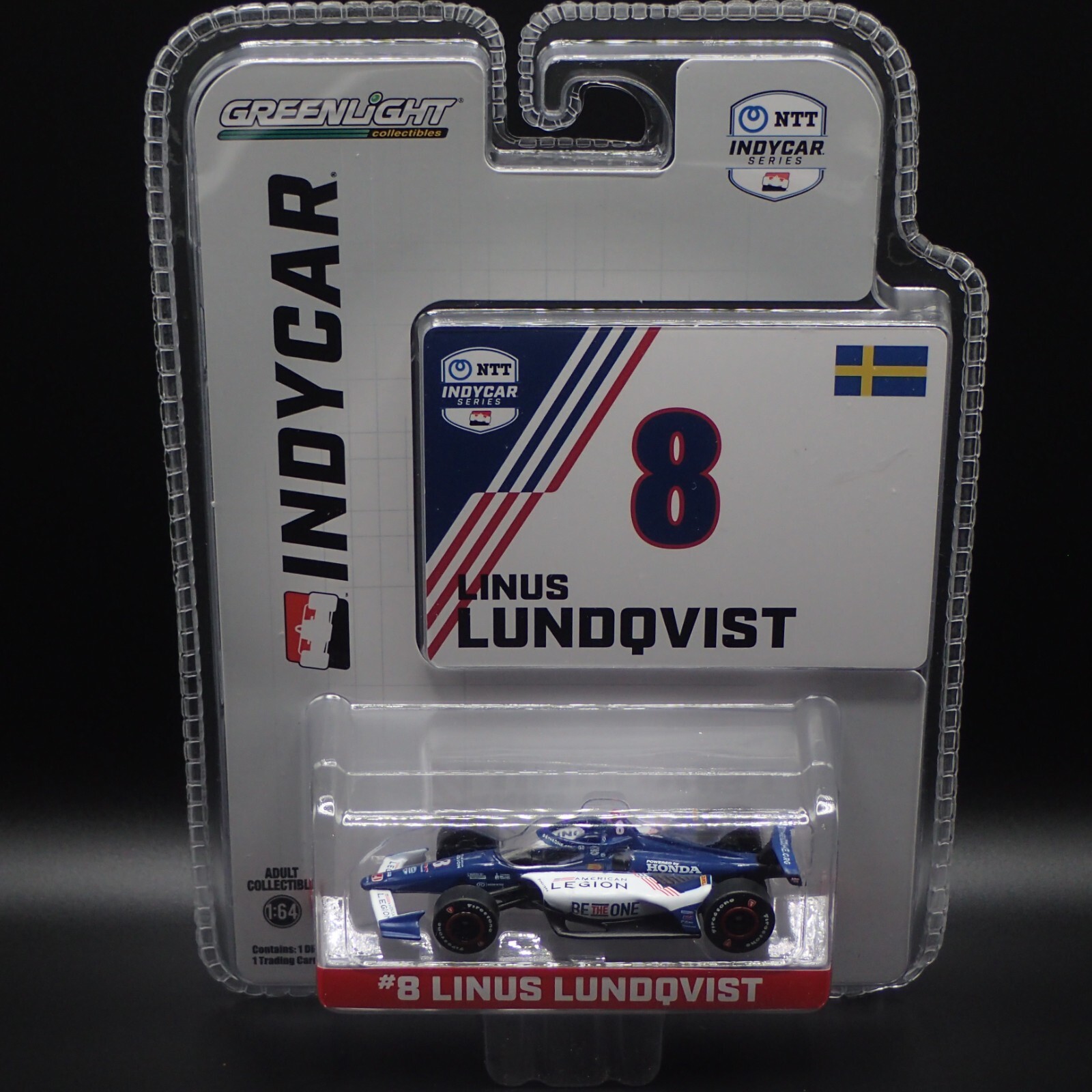 2024 GREENLIGHT NTT INDYCAR #8 LINUS LUNDQVIST HONDA 1:64 RACE CAR | eBay