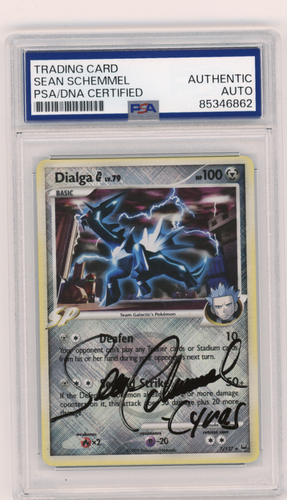 PSA Signed Sean Schemmel Pokémon TCG Dialga G Platinum 7/127 Holo Promo ...