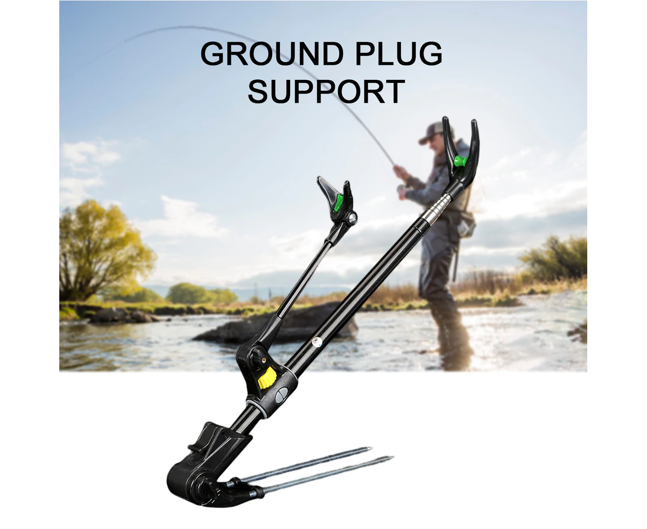 Fishing Rod Bracket Telescopic Thicken Stainless Steel Adjustable ...