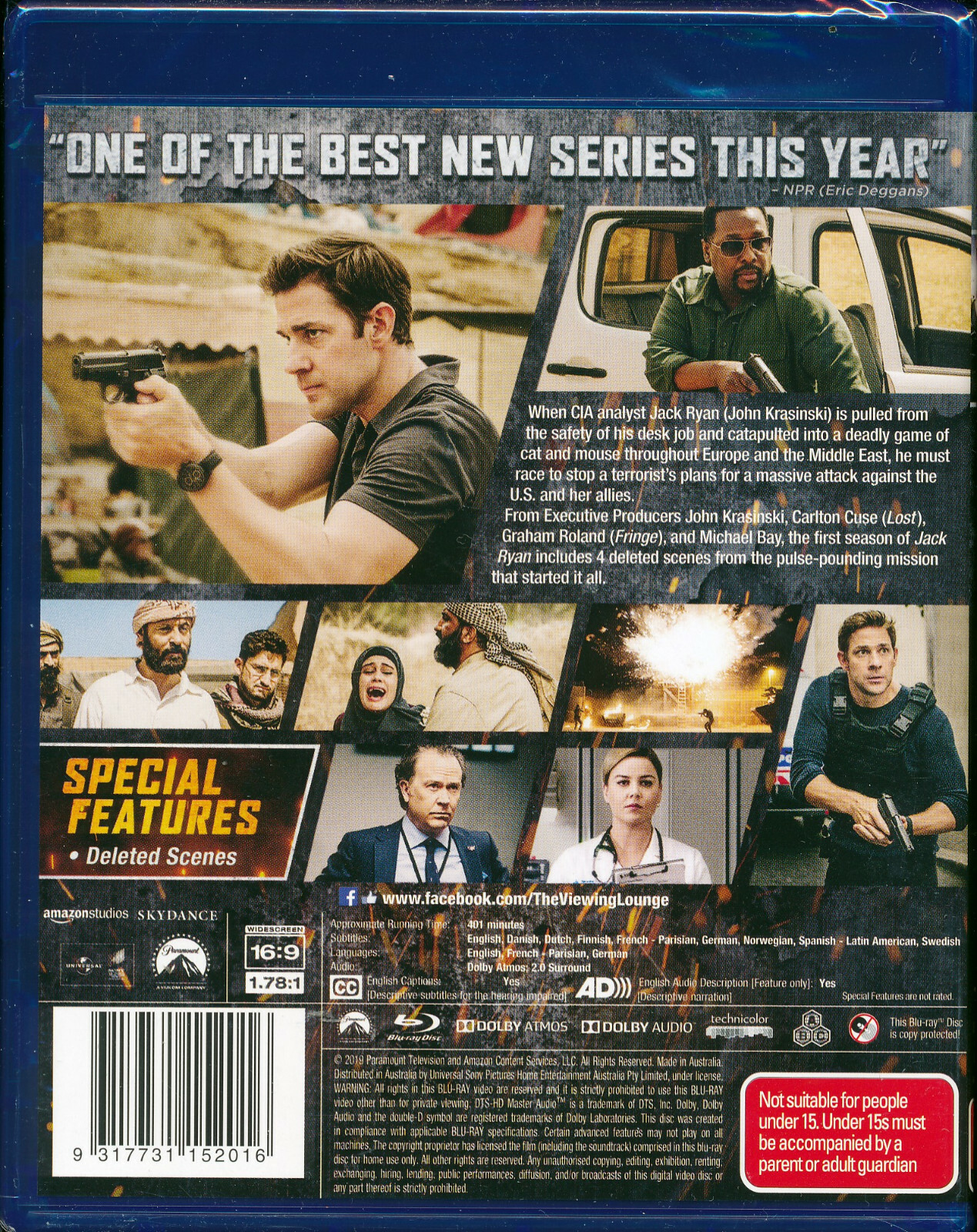 Tom Clancy's Jack Ryan Season One 1 Blu-ray NEW Region B | eBay