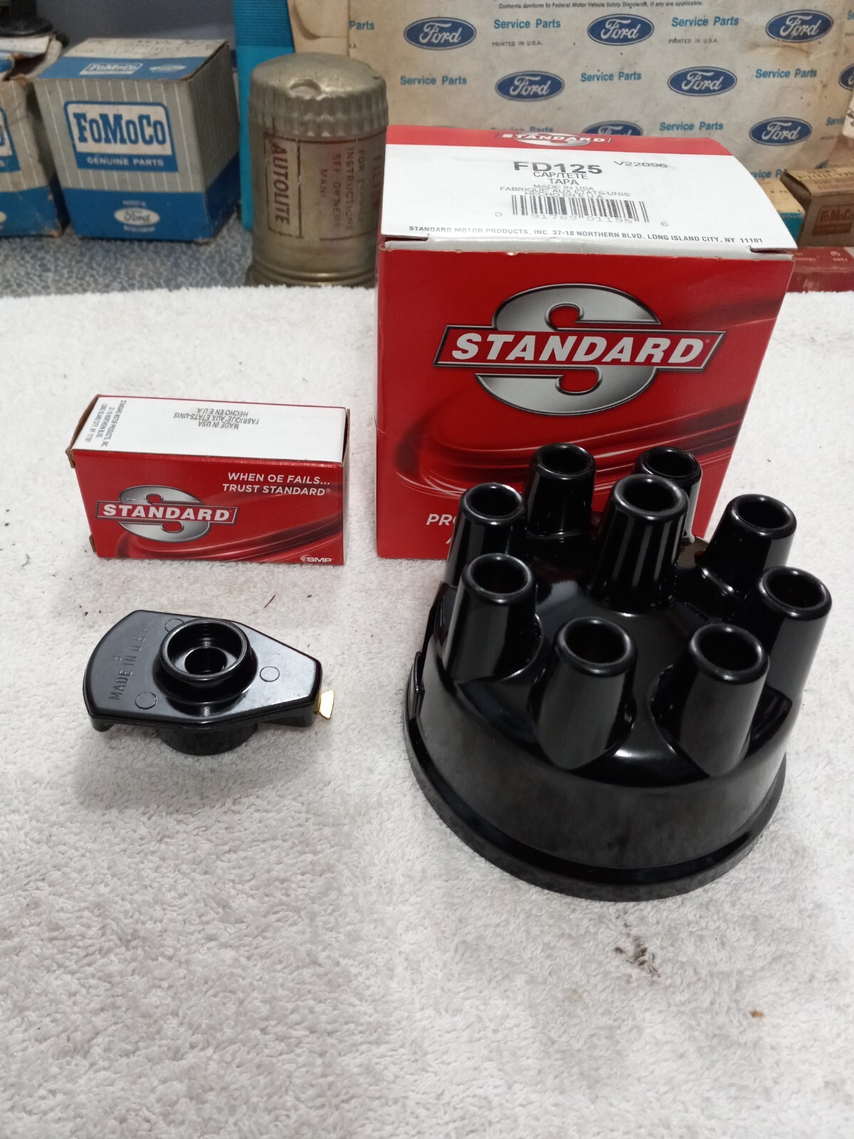 Distributor Cap and Rotor Set 1949-1956 Ford V8 & Flathead 8BA 239 255 ...