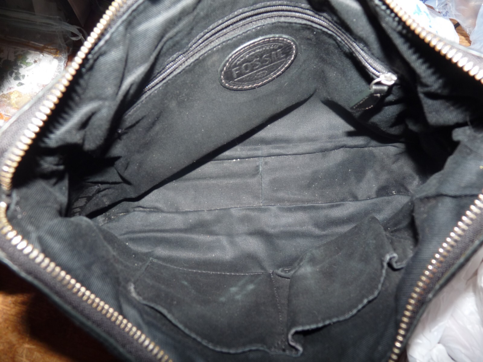 Fossil Riley Hobo Crossbody Bag Medium Black Leather … - Gem