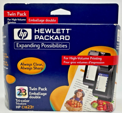HP23 23 Ink Cartridge GENUINE HP Tri-Color C1823T High Yield Expiration ...