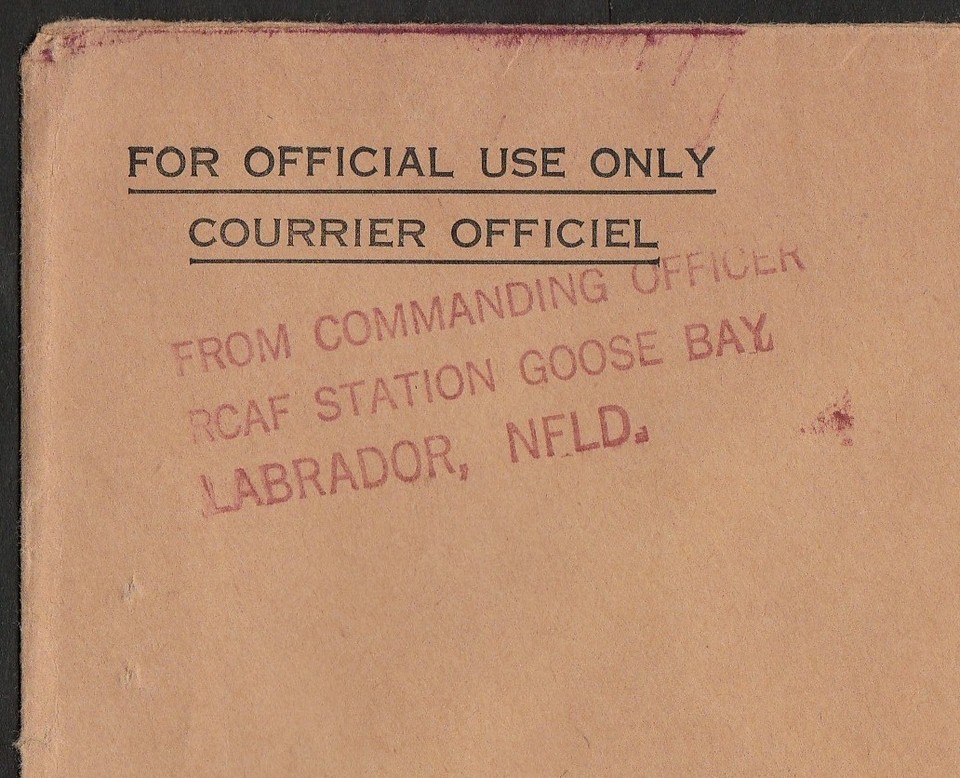"MILITARY" COVER -1962- RCAF STN GOOSE BAY, NEWFOUNDLAND to RCAF LONDON ...