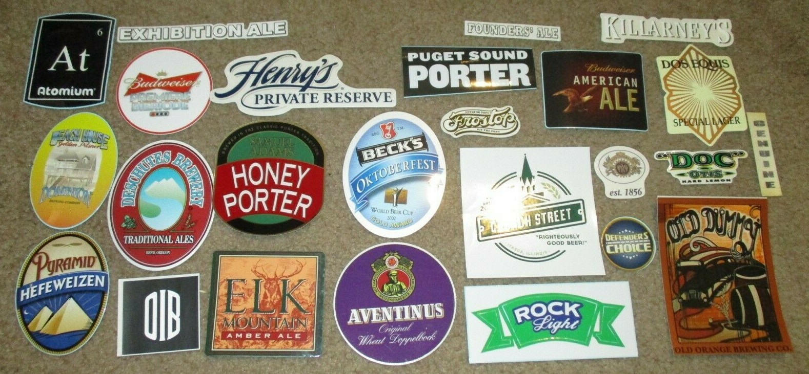 25 BEER STICKER PACK LOT decal craft beer brewing brewery tap handle B1 ...