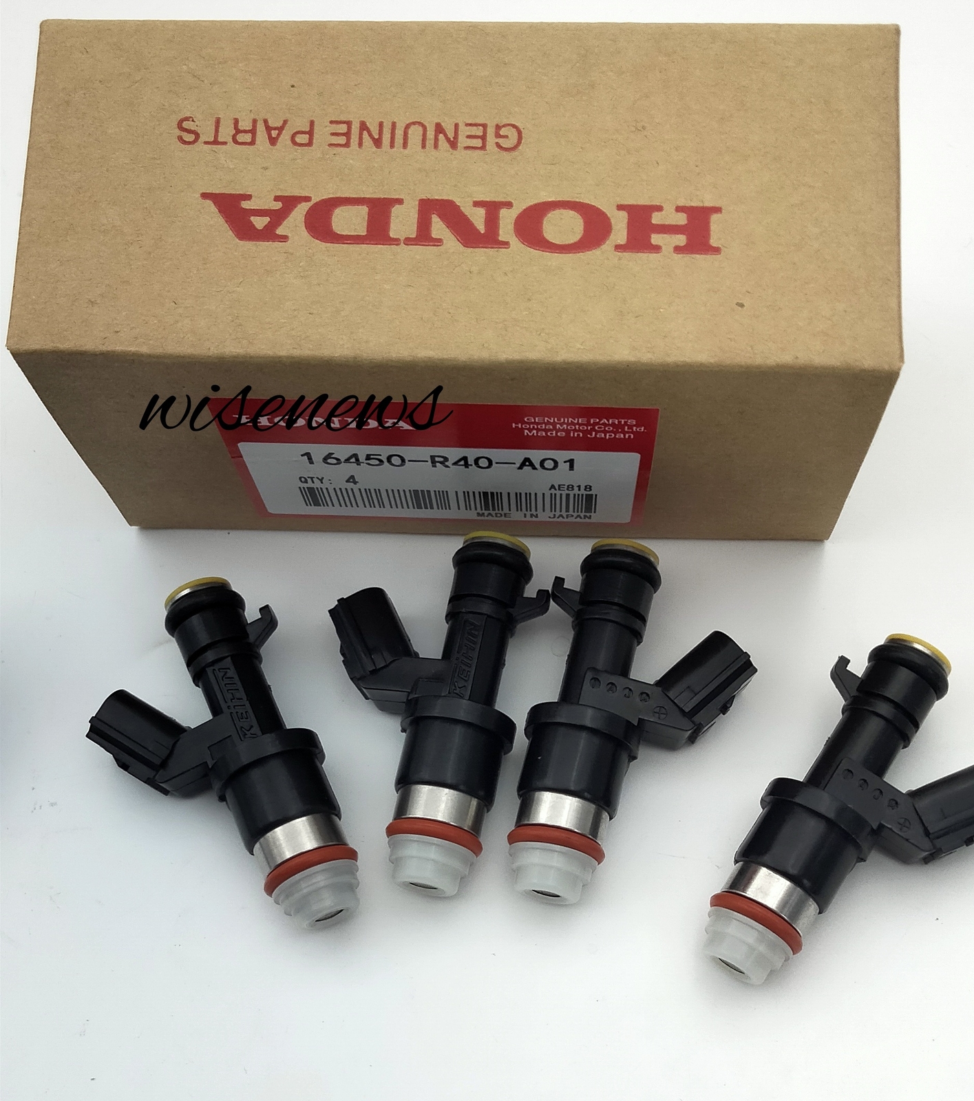 4 NEW FUEL INJECTORS ILX TSX FOR ACCORD CIVIC CR-V 2.4L 16450-R40-A01 ...