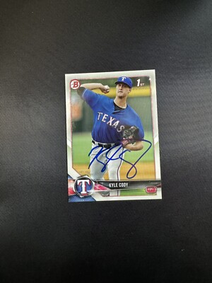Kyle Cody signed autographed 2018 first bowman #62 GTP Rangers | eBay