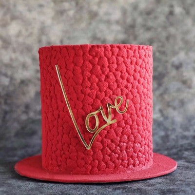 Valentine's Day Acrylic Cake Card Love Cake Decoration | eBay