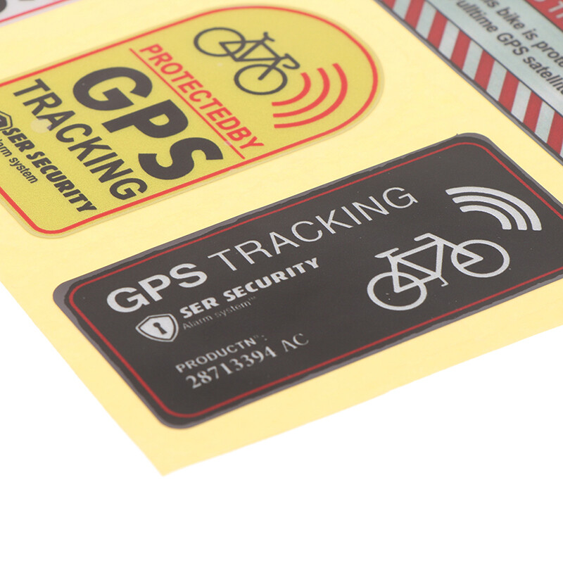 GPS TRACKING Alarm Sticker Reflective Bicycle Warning Sticker Anti ...