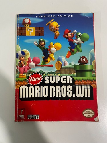NEW Super Mario Bros Wii Prima Official Strategy Game Guide NO Poster ...