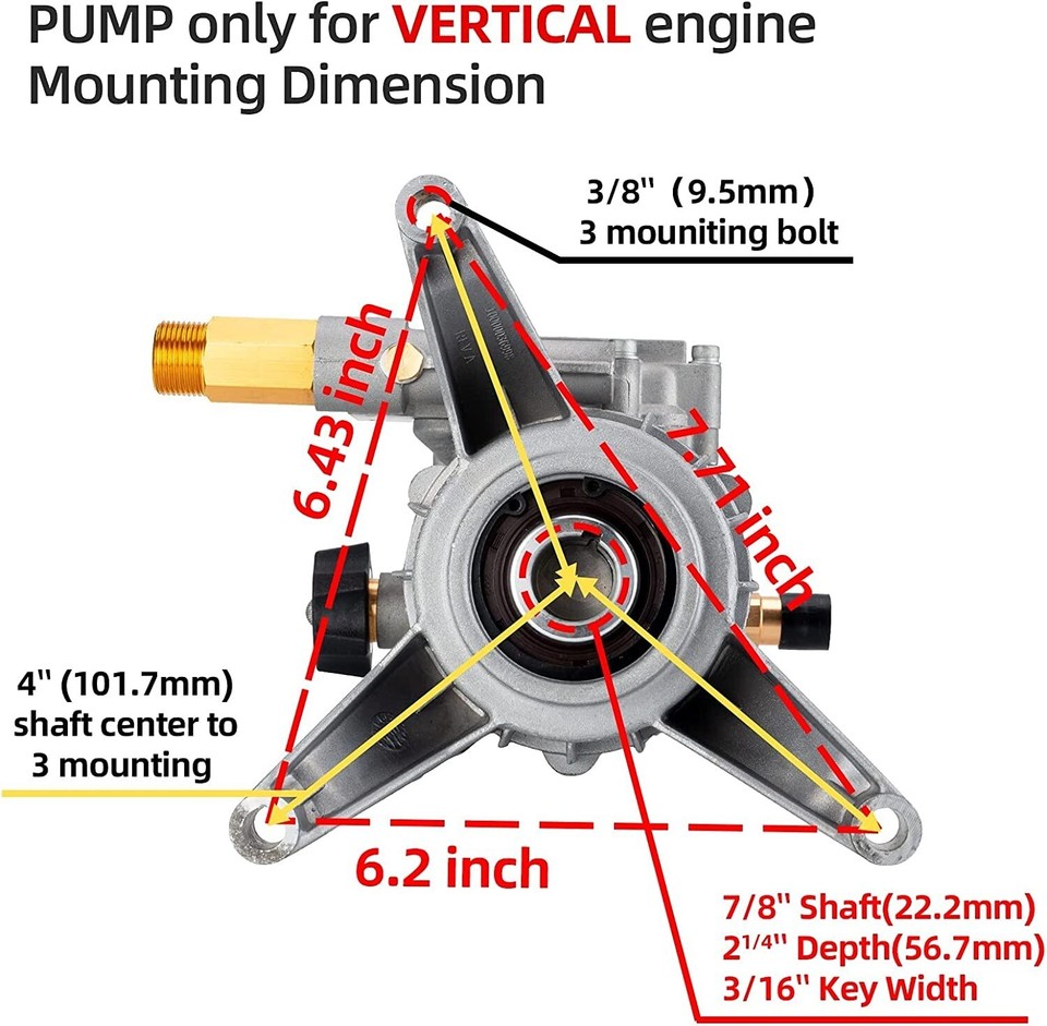 Pressure Washer Pump For Troybilt 020641 020568 020296 020296-0 020488 ...