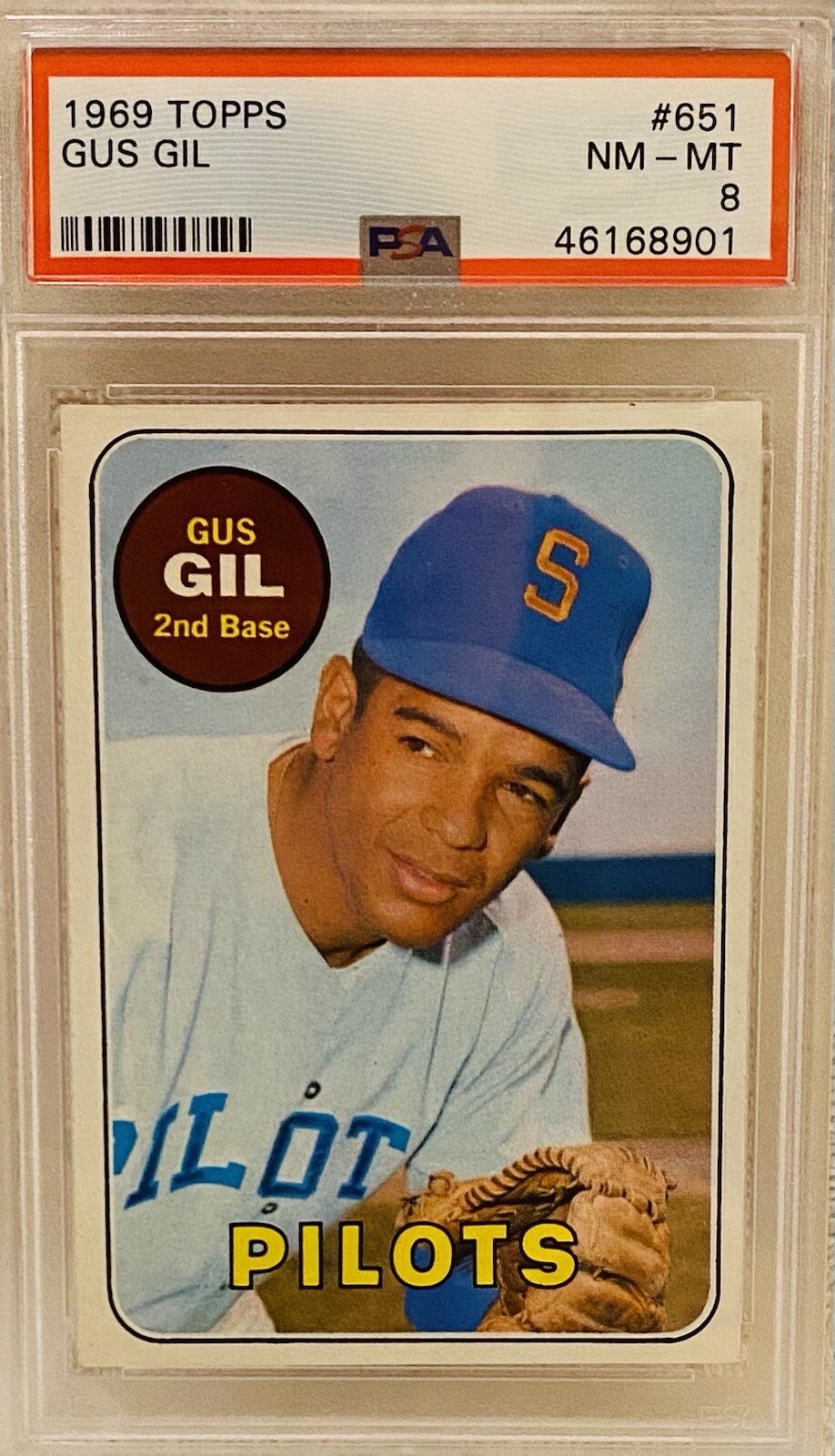 1969 Topps Gus Gil #651 PSA 8 (NM-MT) Seattle Pilots | eBay