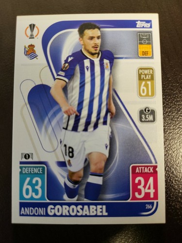 2021-22 TOPPS MATCH ATTAX UEFA Andoni Gorosabel card #266 | eBay