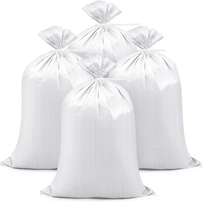 30PCS WOVEN LARGE EXTRA HEAVY DUTY RUBBLE SAND BAG SACKS POLYPROPYLENE ...