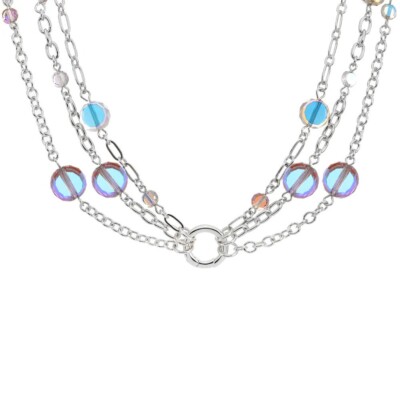 Kirks Folly Fantasia Triple Chain Add A Charm Necklace sterling ...
