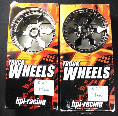 (4) HPI-Racing Spike Monster Wheel Chrome RC Truck Wheels #3184 - 14mm ...