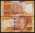 South Africa 200 RAND P-137A 2012 "Noble Nelson Mandela" TIGER UNC ...