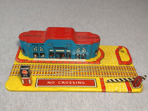 Marx O Tin-Litho Union Station Train Terminal w/ Crossing Arm ~ TS | eBay