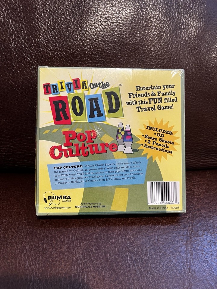 Trivia on the Road Pop Culture CD Travel Game w/ Score Sheets - NEW ...