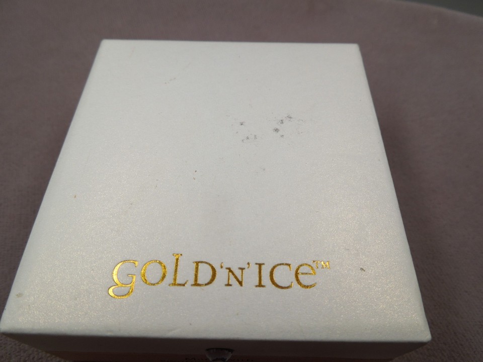 NIB Gold 'N' Ice 10kt Yellow Gold Swarovski Crystal Teardrop Pendant ...
