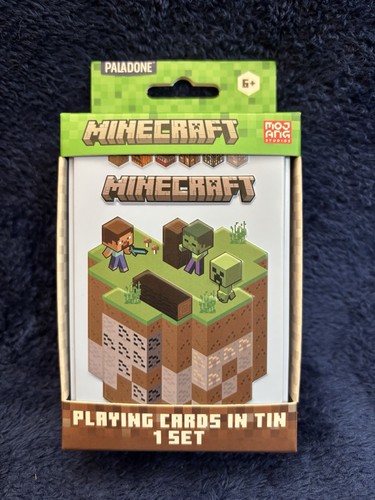 NEW MINECRAFT PLAYING CARDS 1 SET IN TIN BOX GREAT FIR EASTER BASKET OR ...