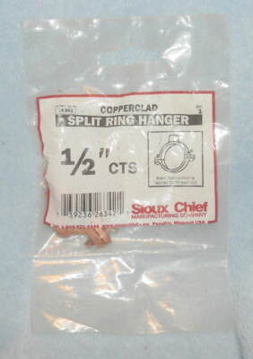 Sioux Chief COPPERCLAD 1/2" CTS Split Ring Hanger Model #26342 Copper ...
