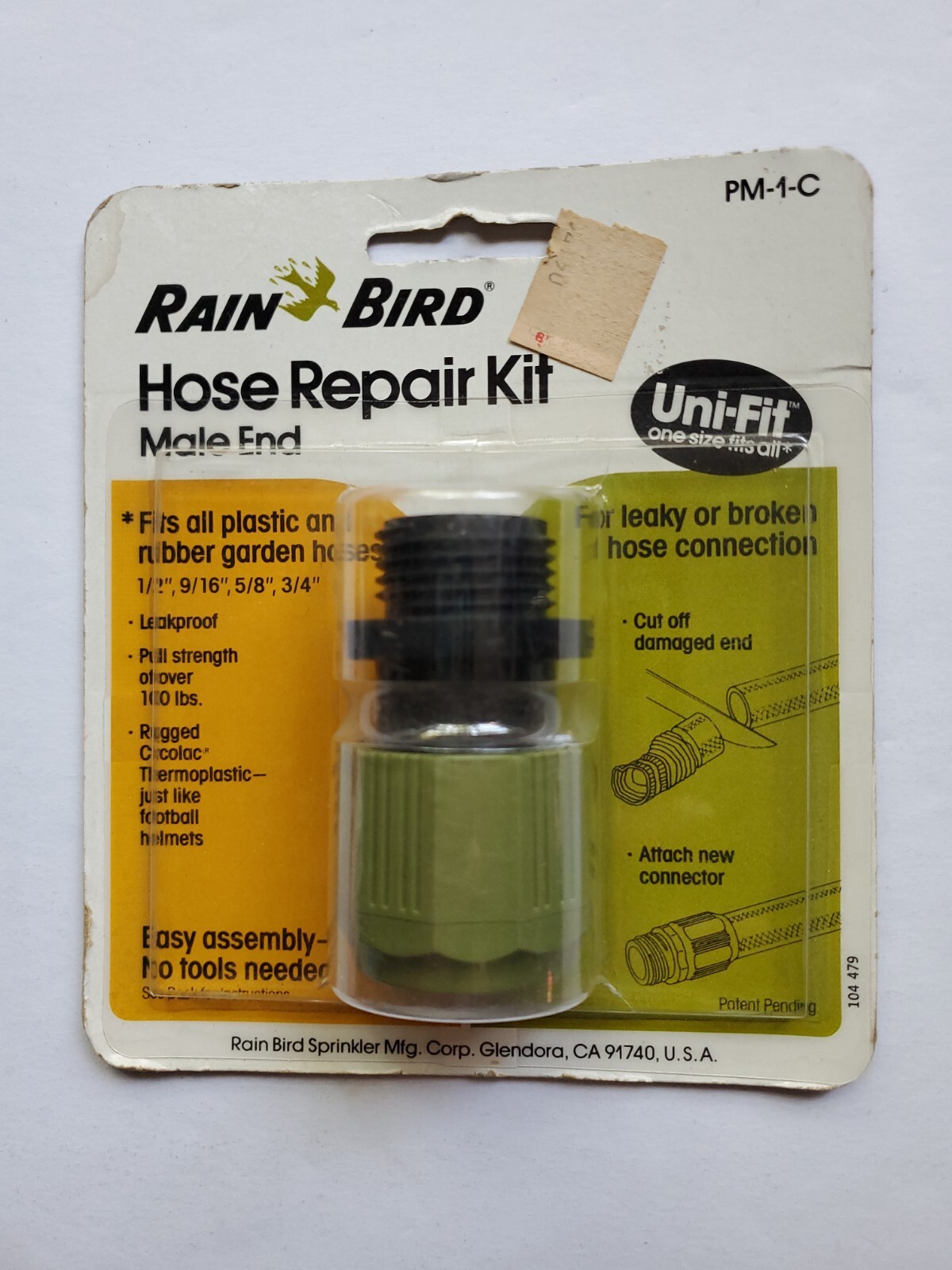 Rain Bird Hose Repair Kit Male End Uni-Fit OSFA PM-1-C | eBay