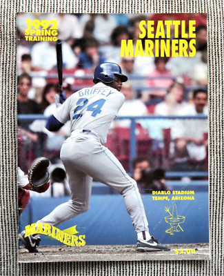 1992 KEN GRIFFEY JR. on cover SEATTLE MARINERS Spring Training Baseball ...
