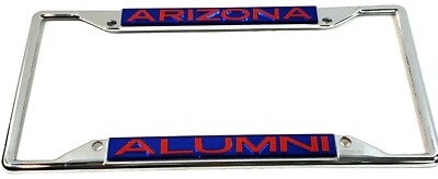 Arizona Wildcats LICENSE PLATE FRAME LASER Alumni CHROME New Car Must ...