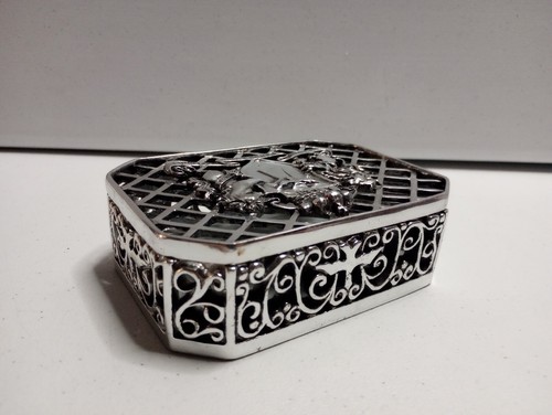 Vintage TBN Trinity Broadcasting Network Silver Trinket Storage Jewelry ...