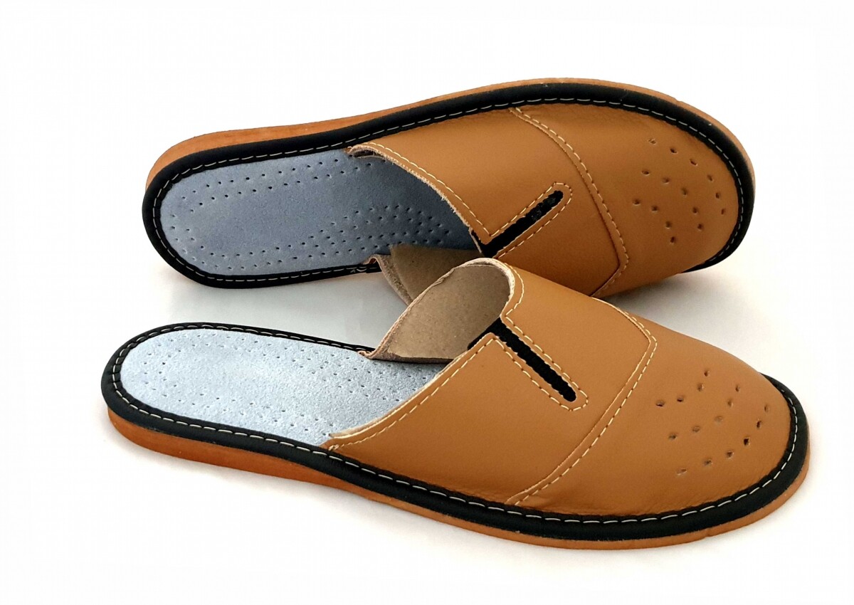 B 153 Hausschuhe für breite Füsse Herren, Pantoffeln, Latschen , Leder ...