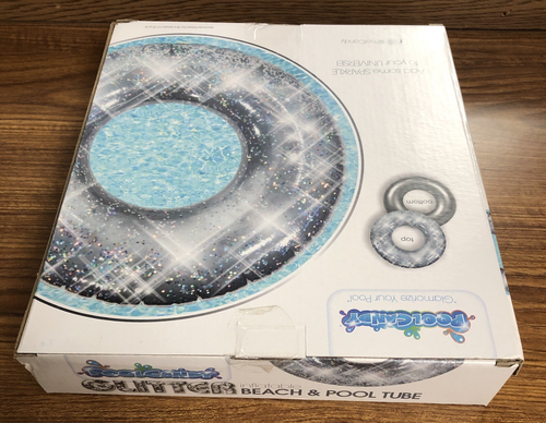 Pool Candy PCL1723S48 Jumbo 48 inch Glitter Swim Ring - Silver ...