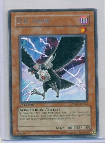 TRADING CARD - YU-GI-OH - D. D. CROW - WINGED BEAST/EFFECT - ATK/100 ...