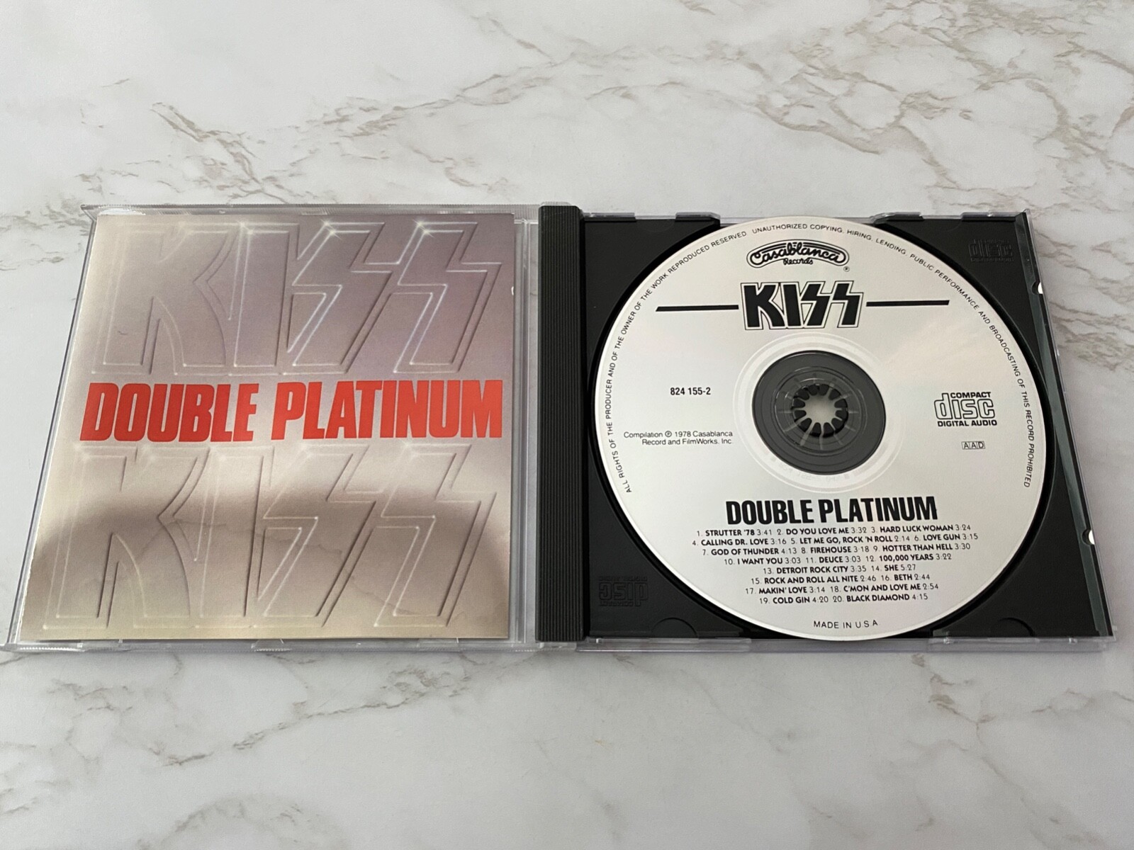 KISS Double Platinum CD EARLY PRESS! Casablanca 824 155-2 M-1 Ace ...