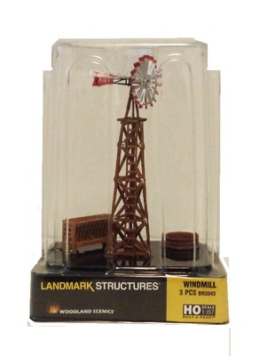 HO Scale Woodland Scenics BR5043 Windmill Set Built & Ready Landmark ...