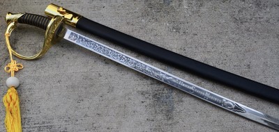 39” USMC Sabre Genuine Licensed Us Marines Sword Ceremonial Engraved ...