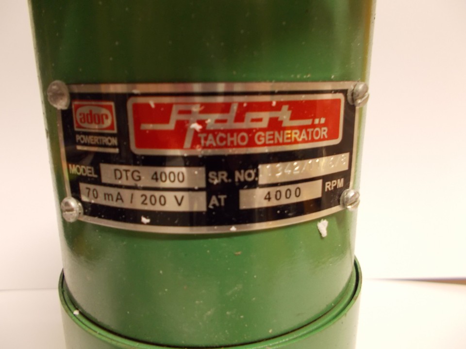 Ador Powertron DGT 4000 Tacho Generator Motor 70 ma / 200 V @ 4000 RPM ...