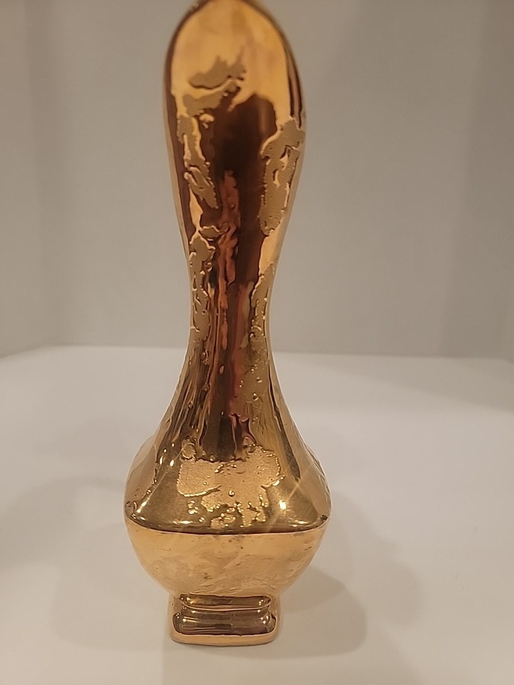MCM Vase Pitcher Weeping Gold Dixon Art Studio 22K Gold Plated | eBay