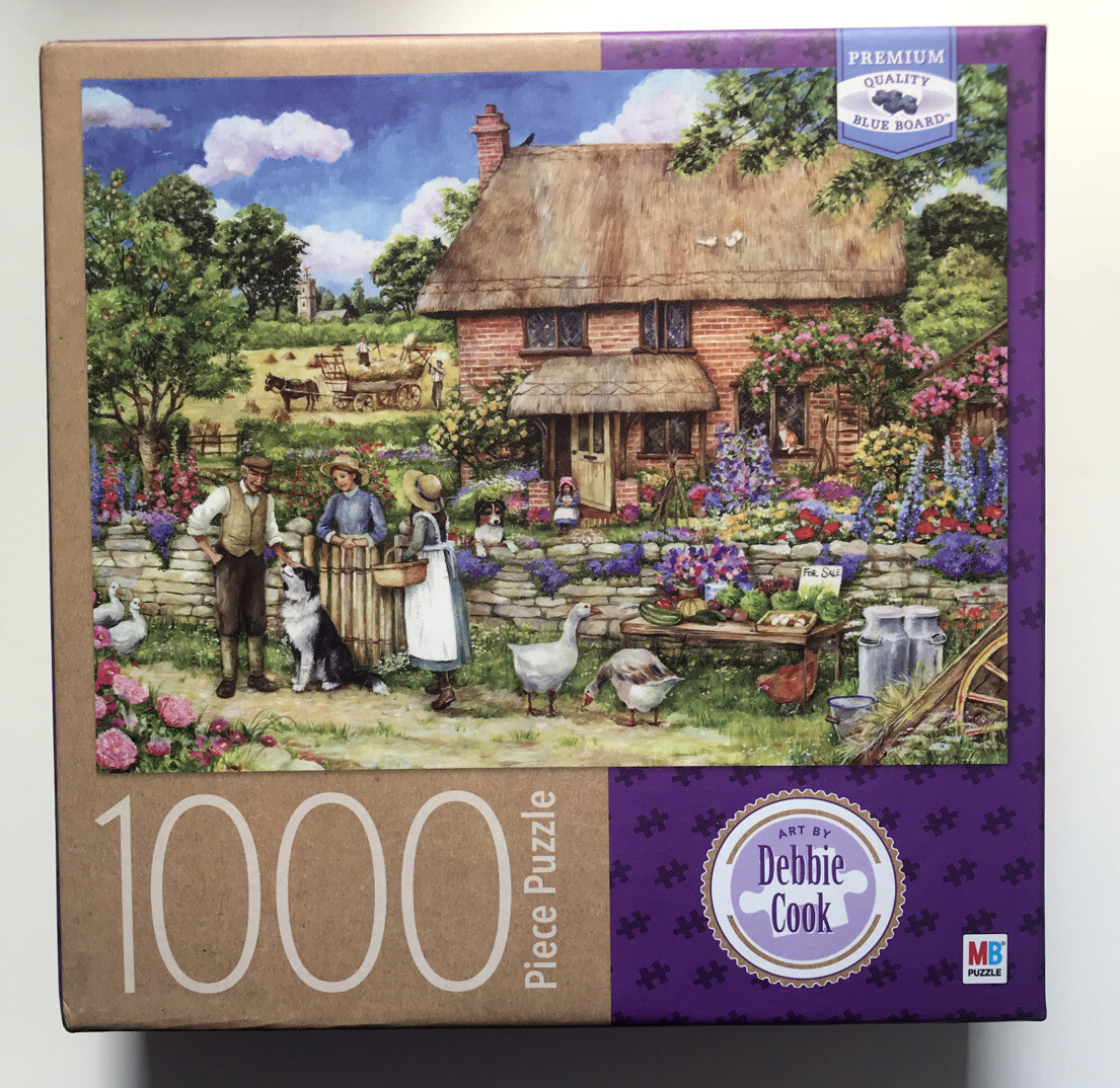 jigsaw puzzle 1000 pc Debbie Cook Cottage Art Farm Cottage MB | eBay