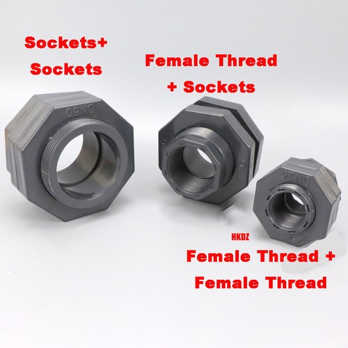 UPVC Water Fish Tank Pipe Connector Joint Tower Female Thread/Sockets DN15~DN100 | eBay